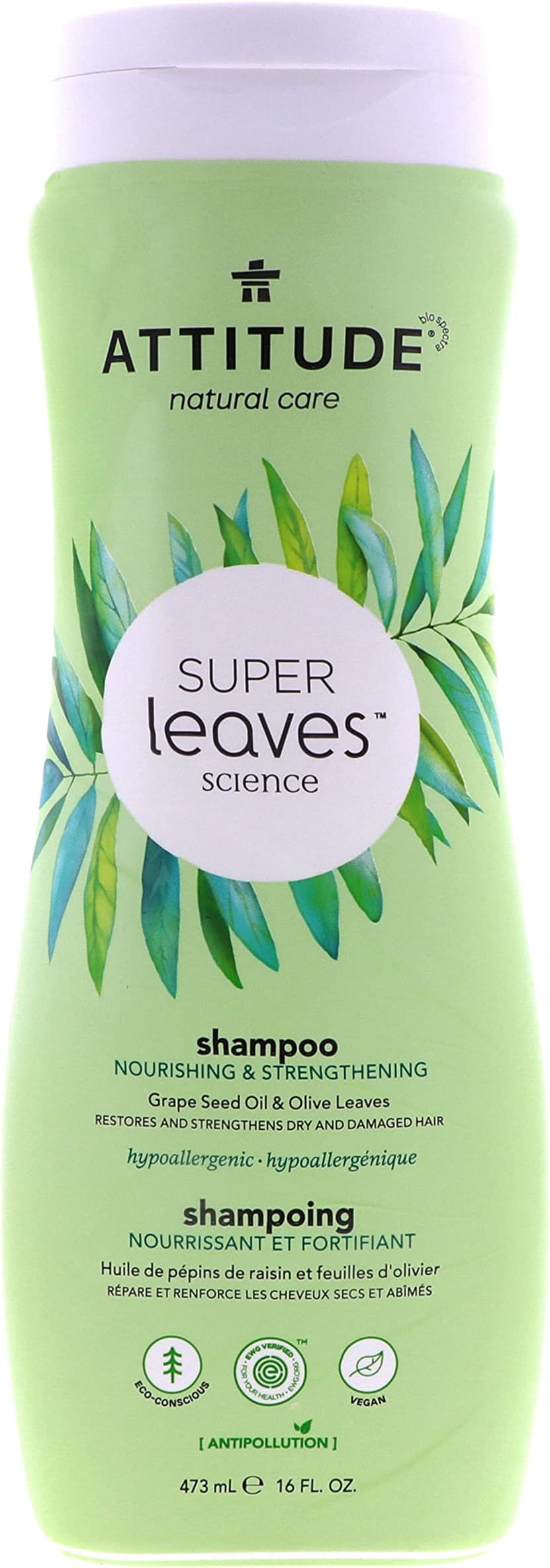 Amazon.com : Attitude Natural Shampoo - Nourishing & Strengthening, 16 ...