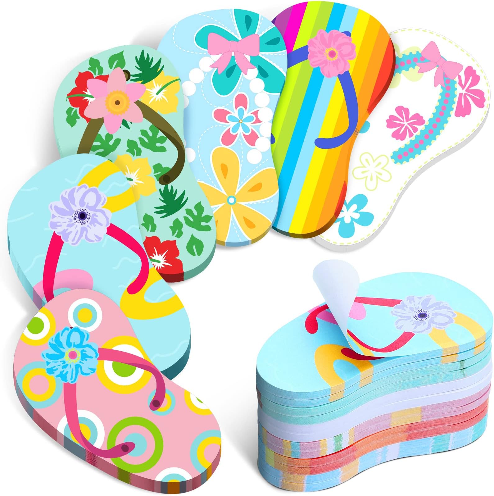Amazon.com : 24 Packs 720 Sheets Flip Flop Sticky Notes Summer Beach ...