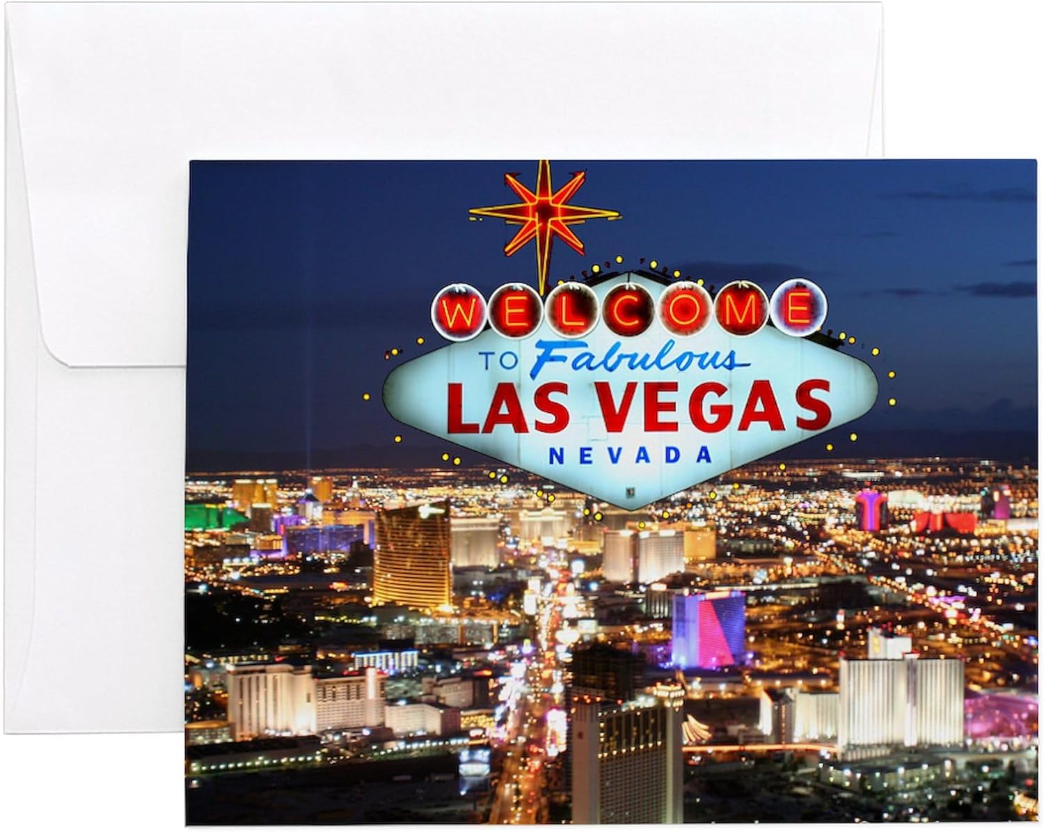 Amazon.com : CafePress Las Vegas Notecards (Set Of 20) 4.25" x 5.5 ...