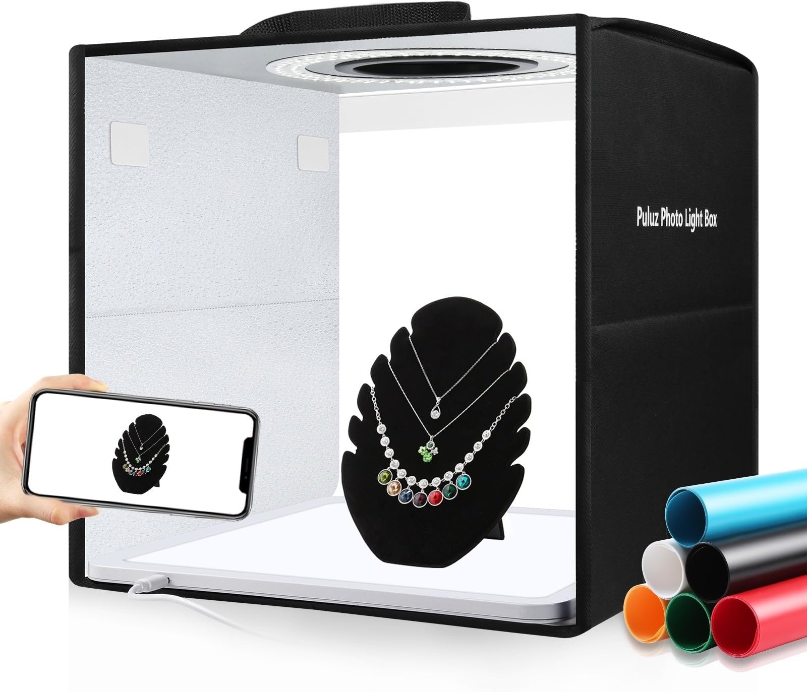 Amazon.com : Kalofaye Portable Mini Photo Studio Light Box, 12" x 12 ...