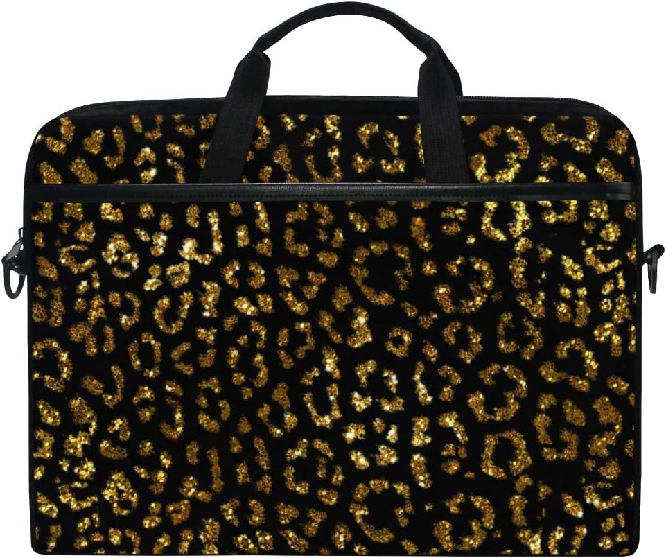 Amazon.com: ALAZA Gold Leopard Print Animal Skin Laptop Case Bag Sleeve ...