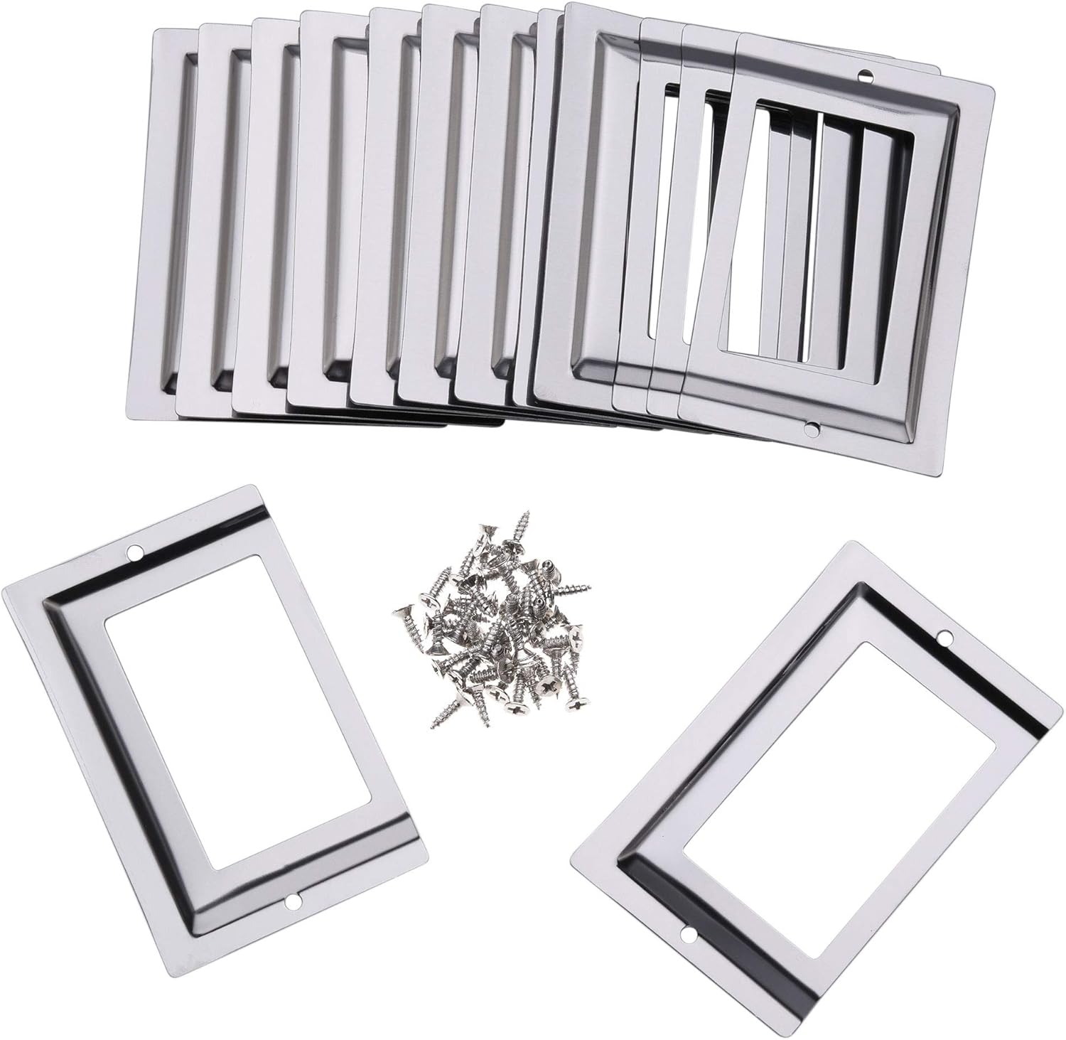 Bluecell 20pcs Silver Color Metal Office File Cabinet Shelves Drawer ...