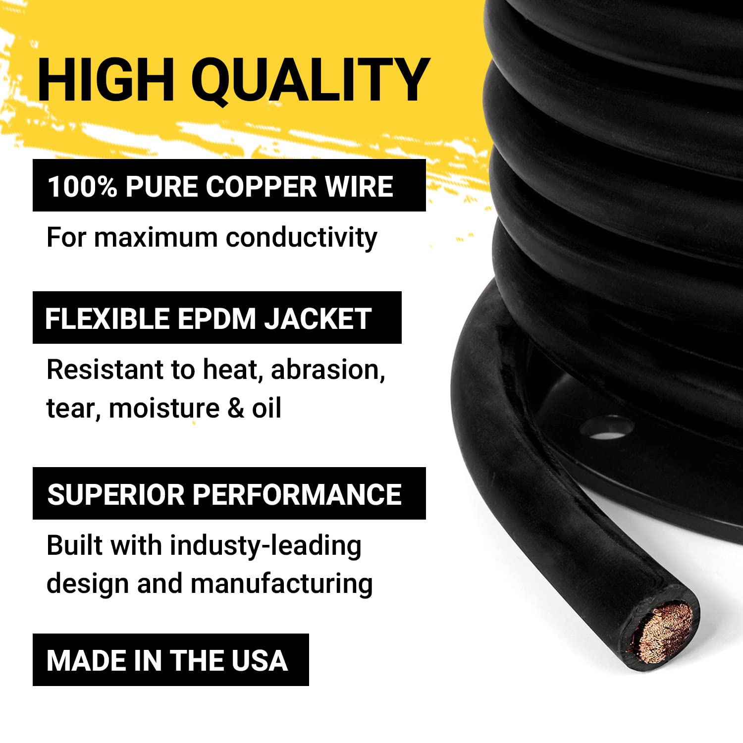 Snapklik.com : Spartan Power Welding Lead & Car Battery Cable Copper ...