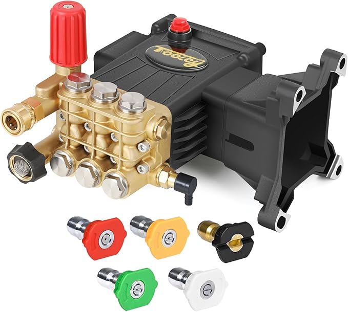 Amazon.com: TOOLCY Pressure Washer Pump 3800-4000 PSI Max, 1 inch Shaft ...