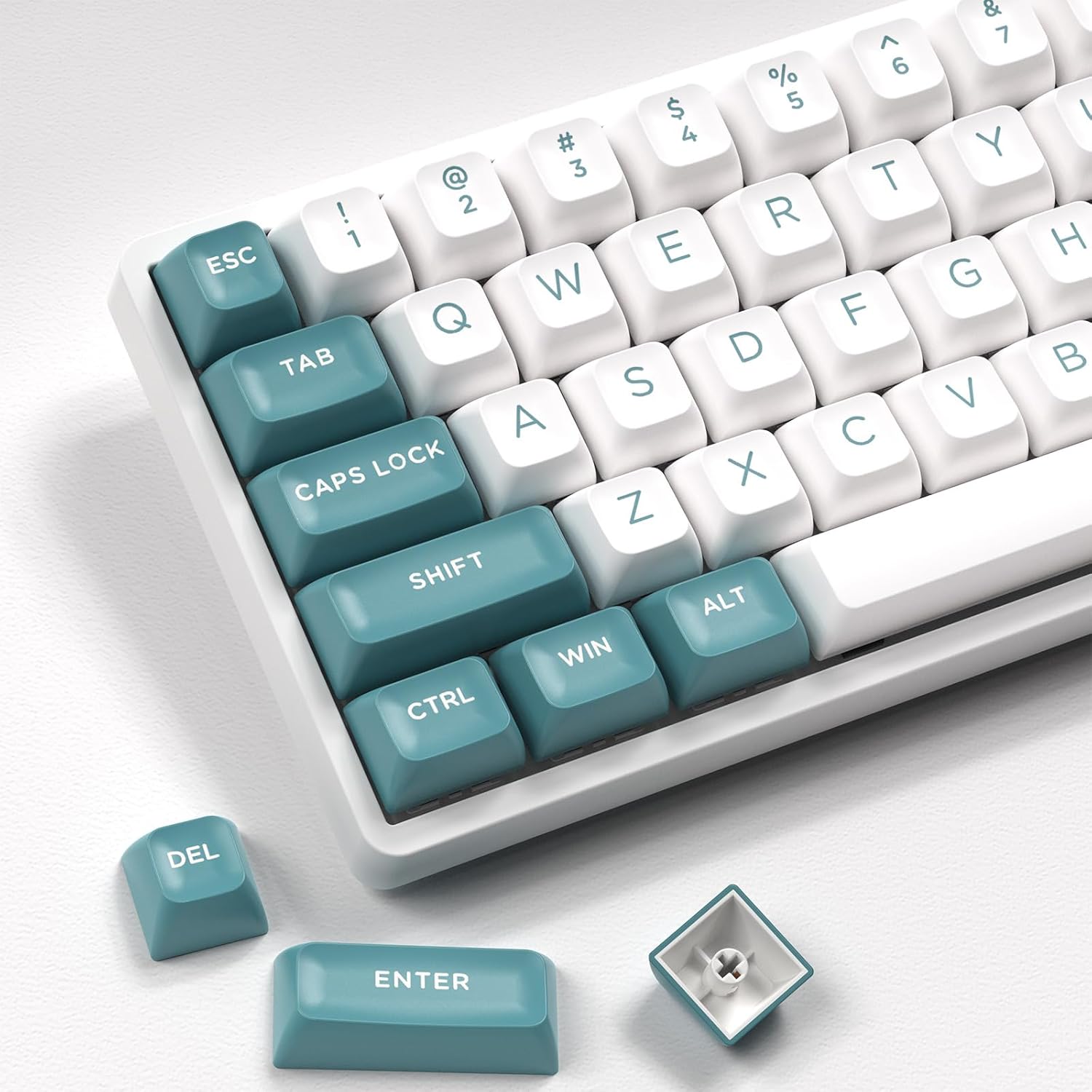 Amazon.com: Cedar Cyan PBT Keycaps, DAGK 150 Keys Custom Keycaps Full ...