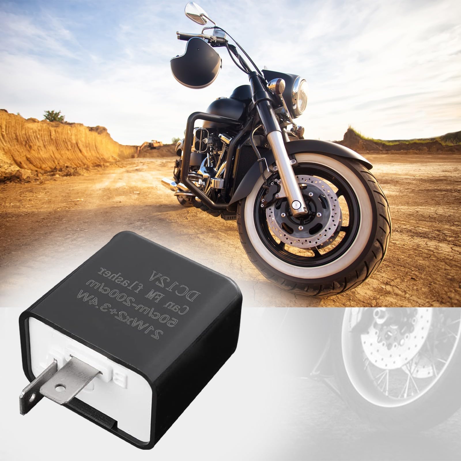 LED Flasher Relay 2-Pin, FIX Motorcycle Turn Signal Flasher Relay ...