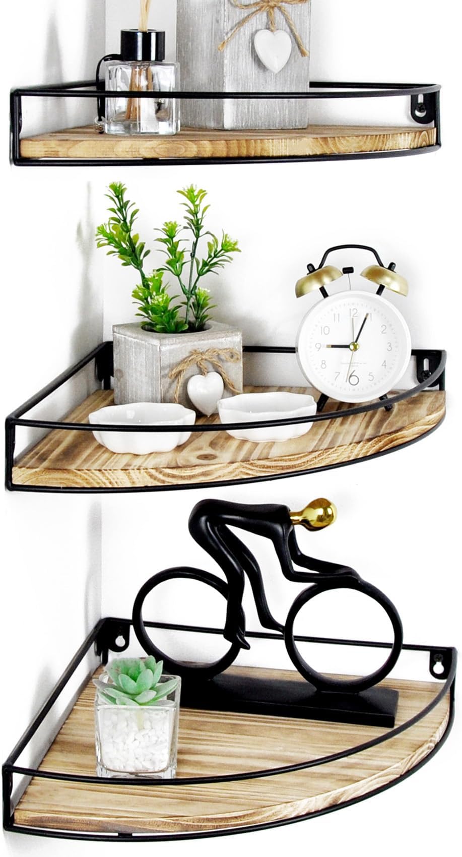 Amazon.com: Oxendon Corner Shelf Wall Mount Set of 3, Corner Floating ...