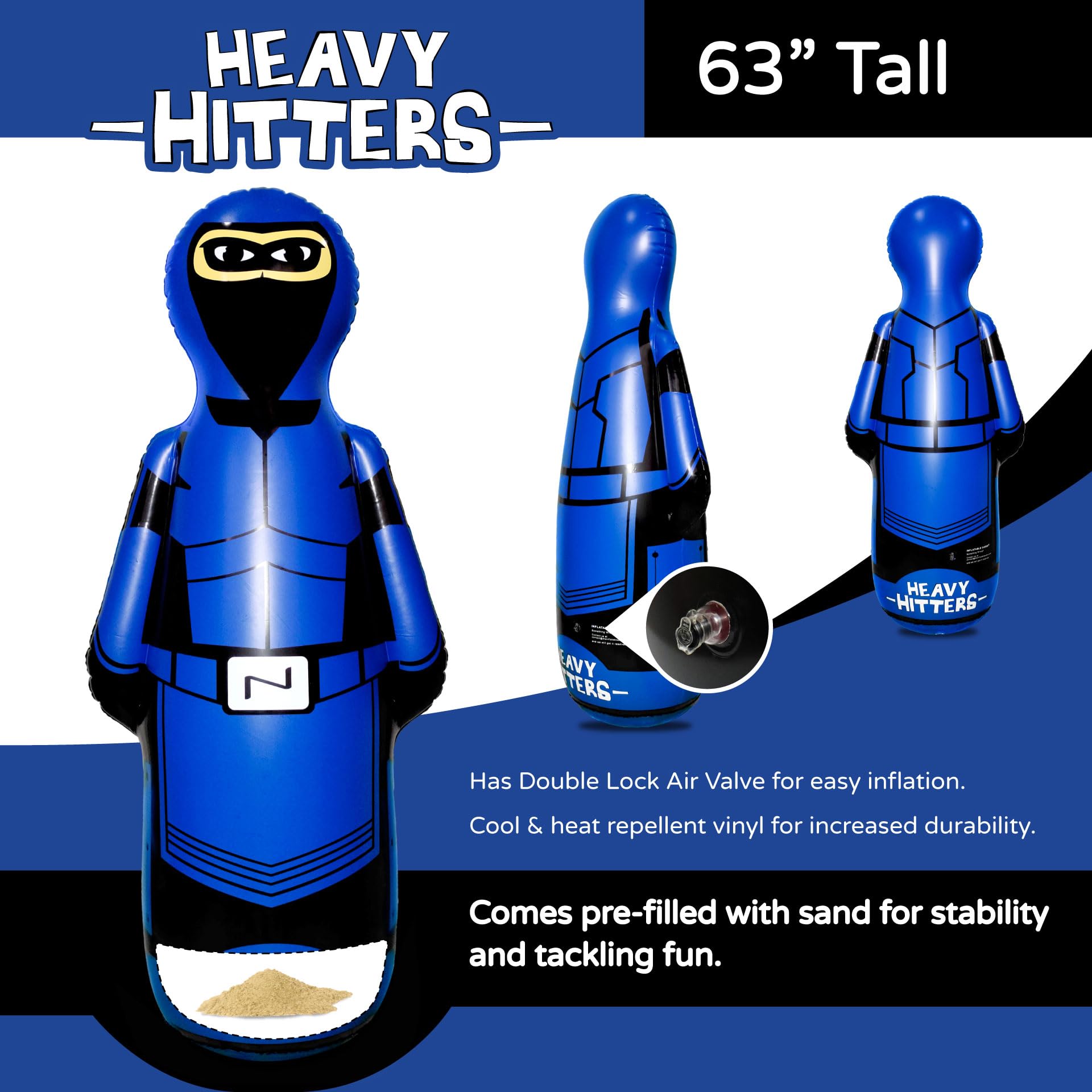 INFLATABLE DUDES Ninja (Large Nobi) 63 Inches -Kids Punching Bag ...