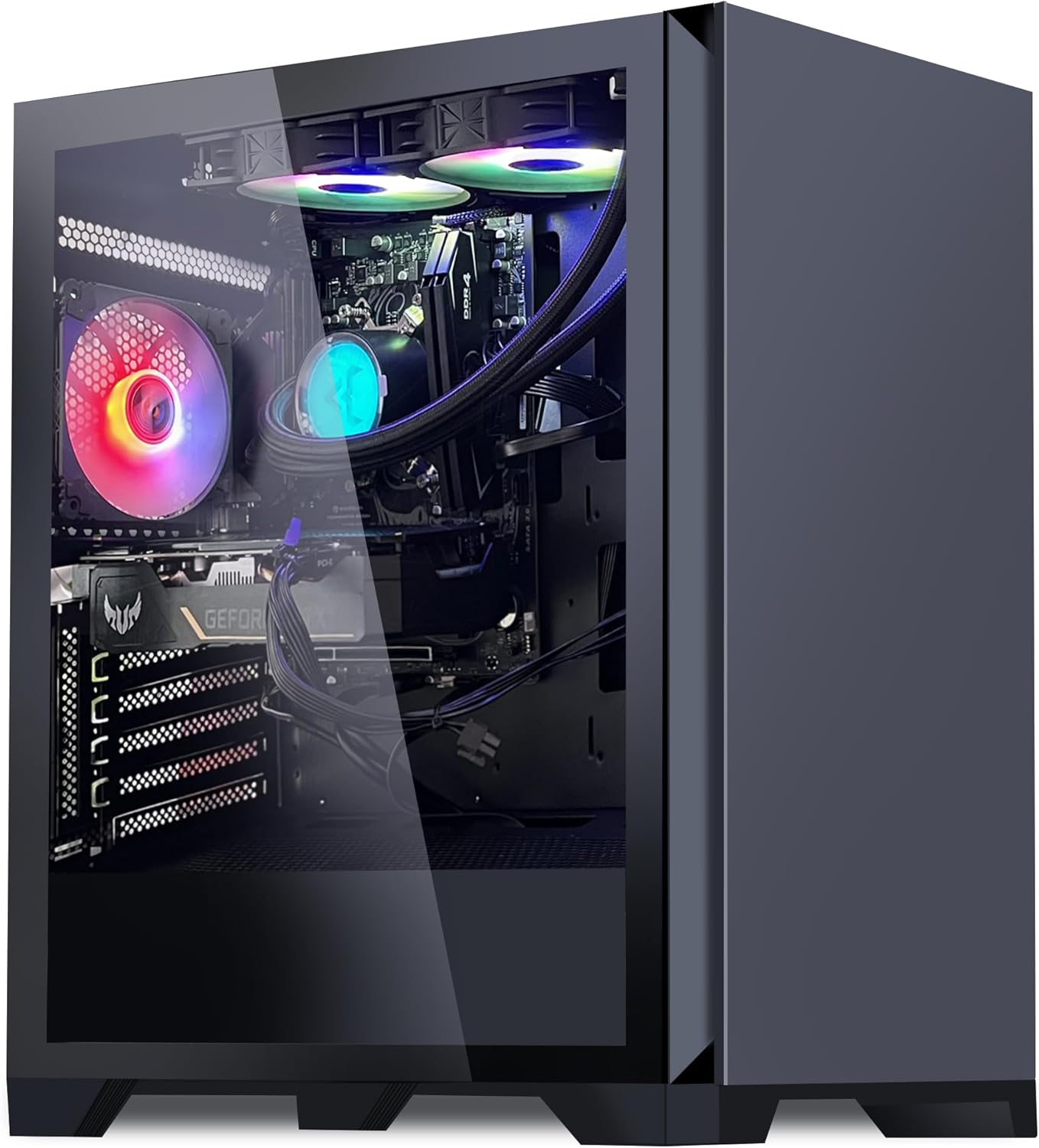 Amazon.com: HELLOLAND Ares Gaming Desktop - AMD Ryzen 5 5600X 6 -Core 3 ...