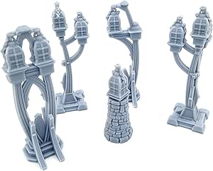 QP3D - Resin Lantern Set Scatter Terrain - Fantasy Street Light for ...