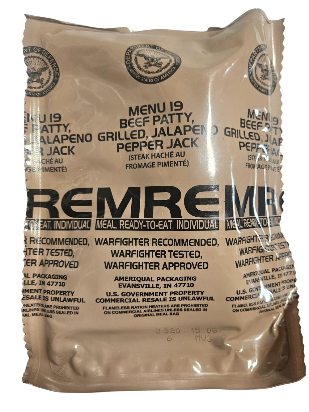 Amazon.com: Genuine USGI MRE [Meal, Ready to Eat] Inspection Date 01/ ...