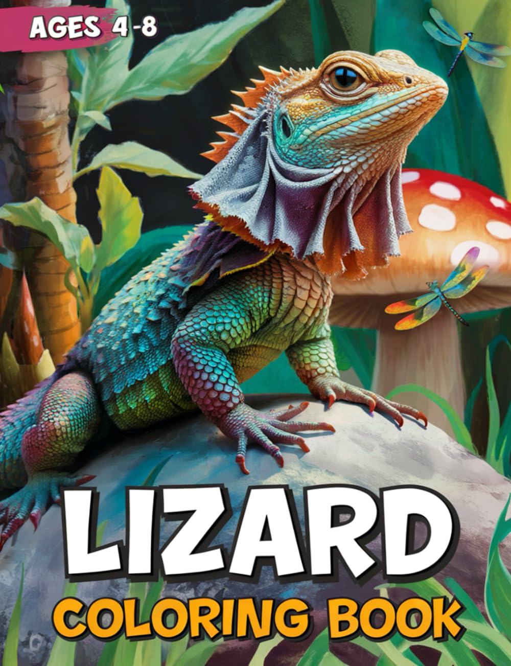 Lizard Coloring Book for Kids: Coloring Activity for Ages 4 – 8: Wilder ...