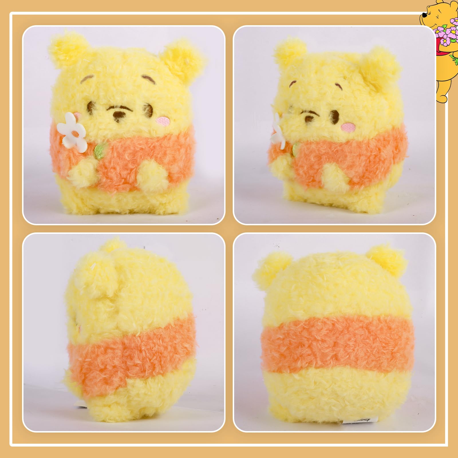 MINISO Winnie the Pooh Plush 17cm/6.5inch, Winnie Soft Squishy Plush ...