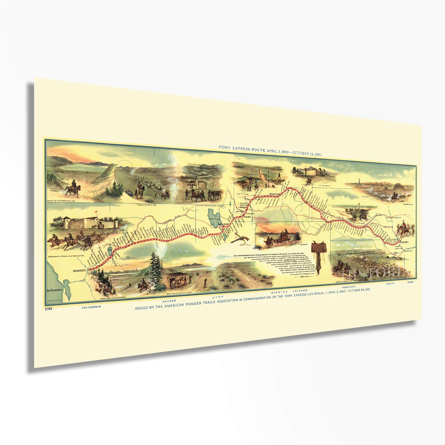 Buy HISTORIX Vintage 1960 Pony Express - 12x24 Inch Vintage Pony ...