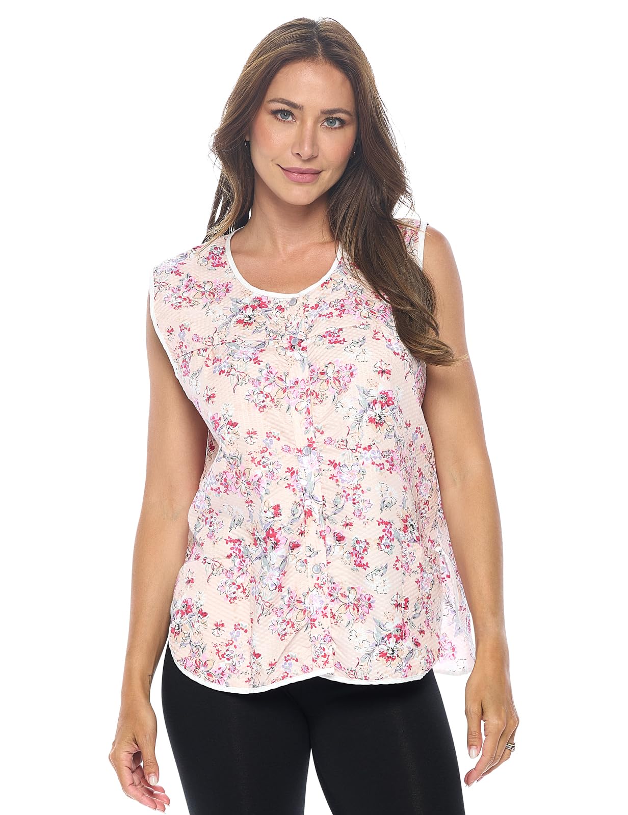 Snapklik.com : Casual Nights Womens Snap Front Smock Cobbler Woven ...