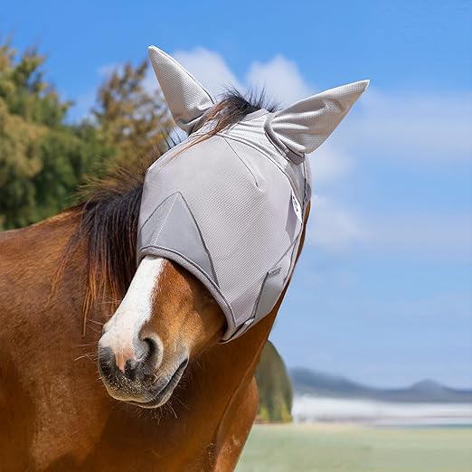 Amazon.com: Raelitego Horse Fly Mask, Adjustable Fly Masks for Horses ...