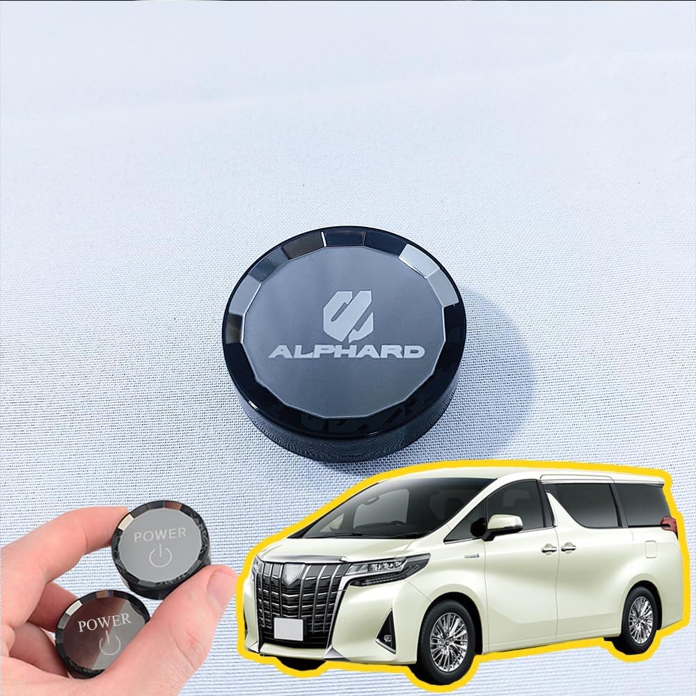 Amazon | Temiry 車 スタートボタンカバー アルファード40系 カー用品 車内 アクセサリー エンジンスタートボタン 3D クリスタル パーツ内装 エンジンスタートボタンカバー ...