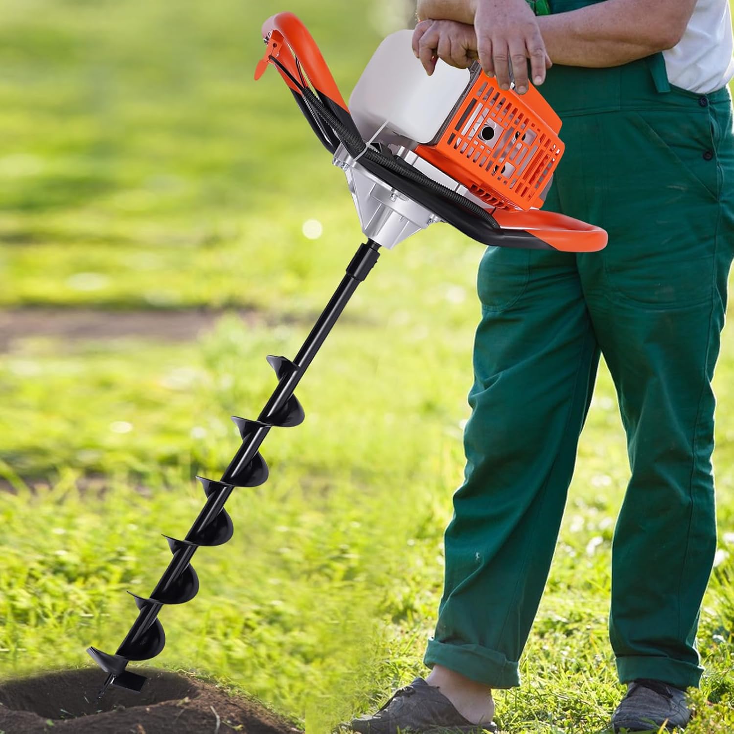 Amazon.com: Gas Powered Post Hole Digger, 71cc 2.4HP Earth Drill Earth ...