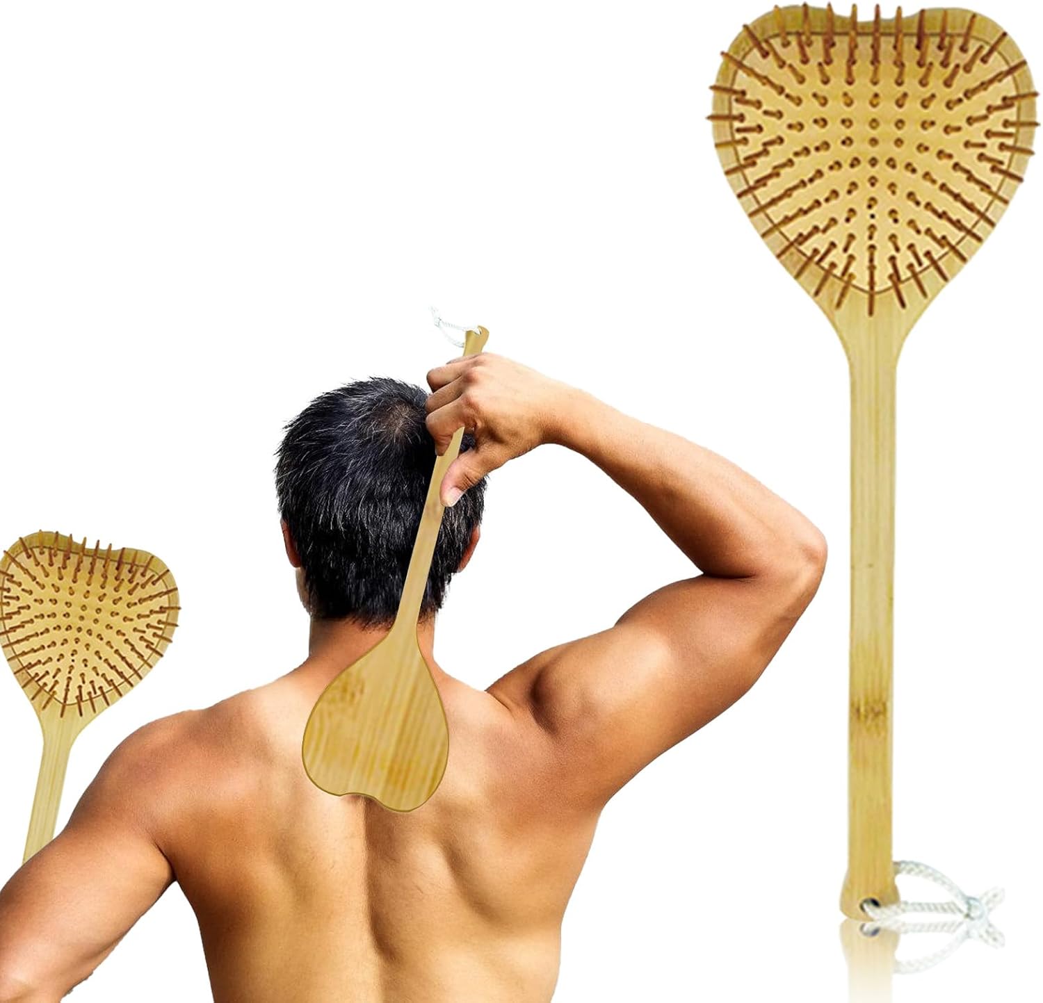 YIDM Bamboo Back Scratcher Long Handle Scratching Hand, Instant Relief ...