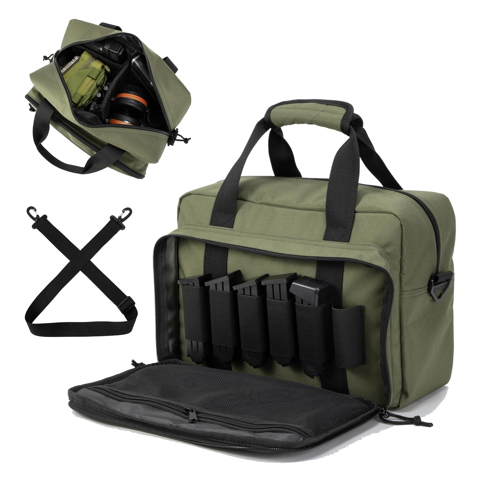 Amazon.com: PROFOCUS Small Range Bag For 2 Pistols Gun Range Bags For ...