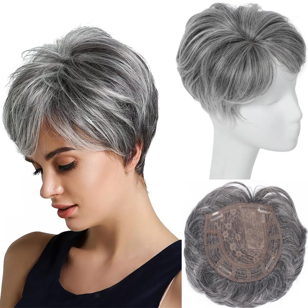 Amazon.com : PORSMEER Hair Toppers for Women Hair Topper Short Pixie ...