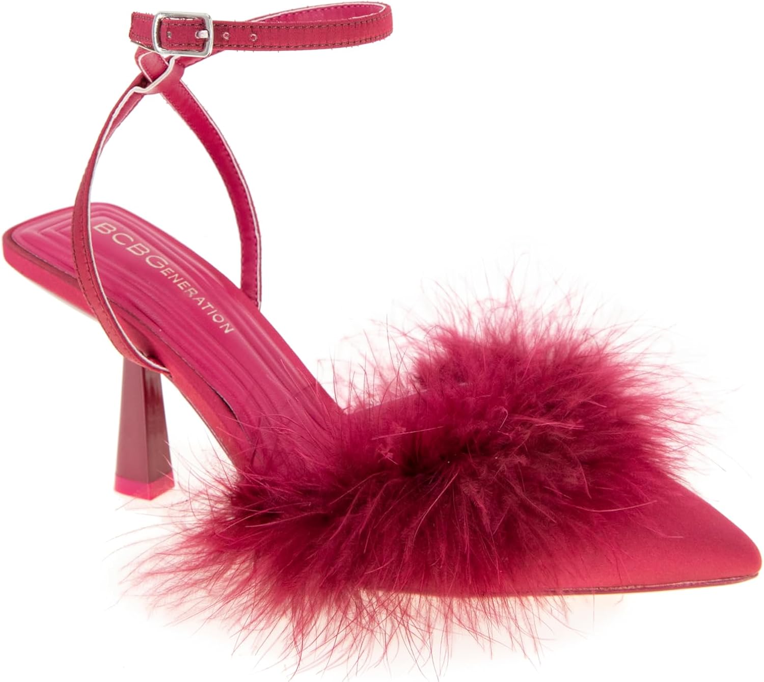 Amazon.com | BCBGeneration Iliana Feather Detailed Pump, Raspberry | Pumps