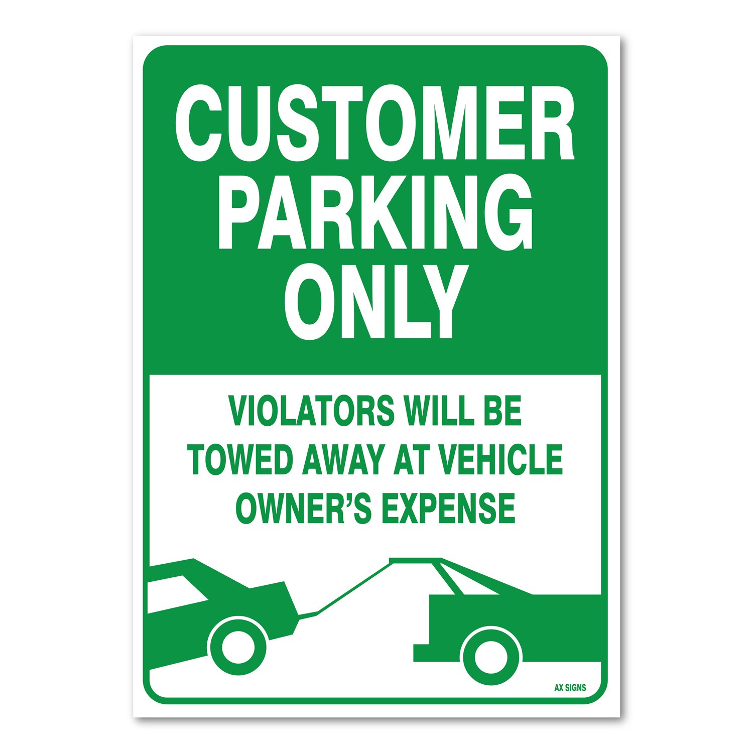 Amazon.com: AX Signs Customer Parking Only Sign, Large 10 x 14 Inch ...