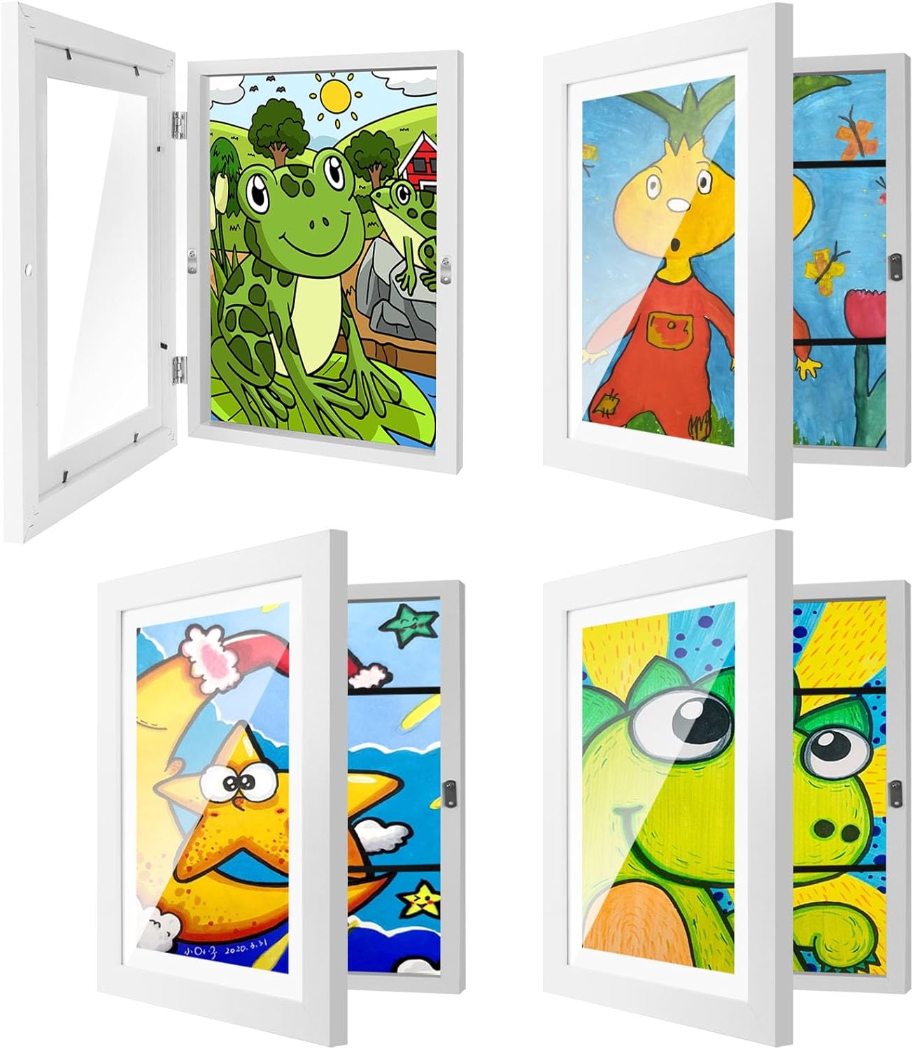 Amazon.com: TOVERKAU 4 Pack Kids Artwork Frames Changeable 8.5x11 Inch ...