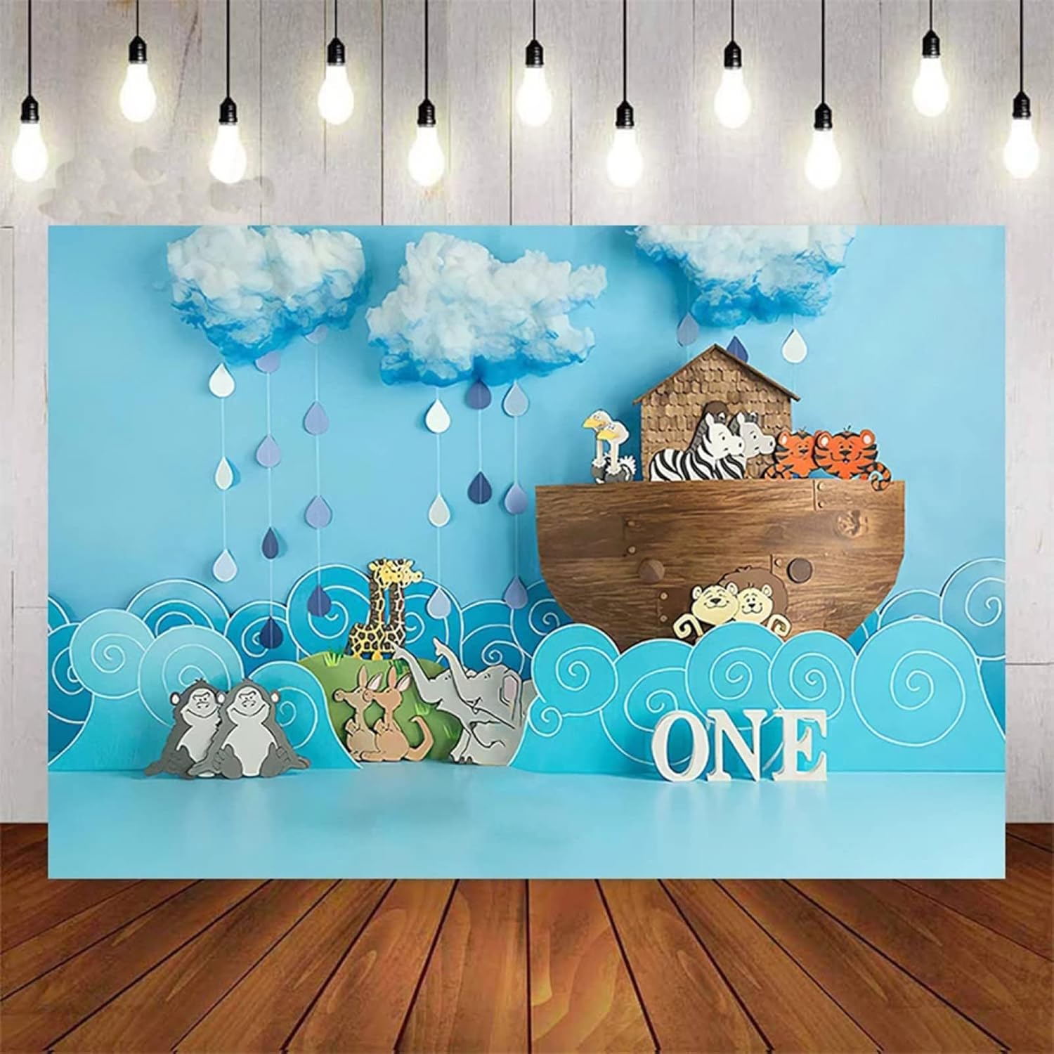 Amazon.com : Noah's Ark Sea Photography Background Wild Safari Animals ...