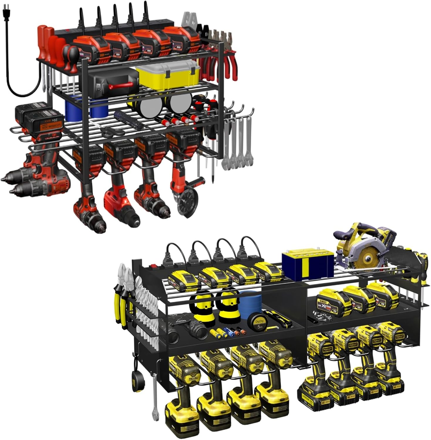Amazon.com: Spaclear Power Tool Organizer Wall Mount with Charging ...