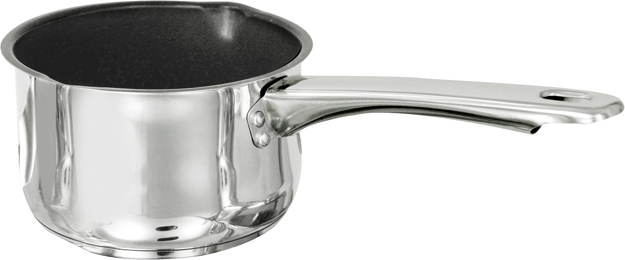 Samuel Groves Classic 14cm Milk Pan Non-Stick Stainless Steel Straight ...