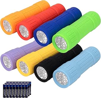 8 paquetes de 9 mini linternas LED, pequeñas linternas de mano en 8 ...