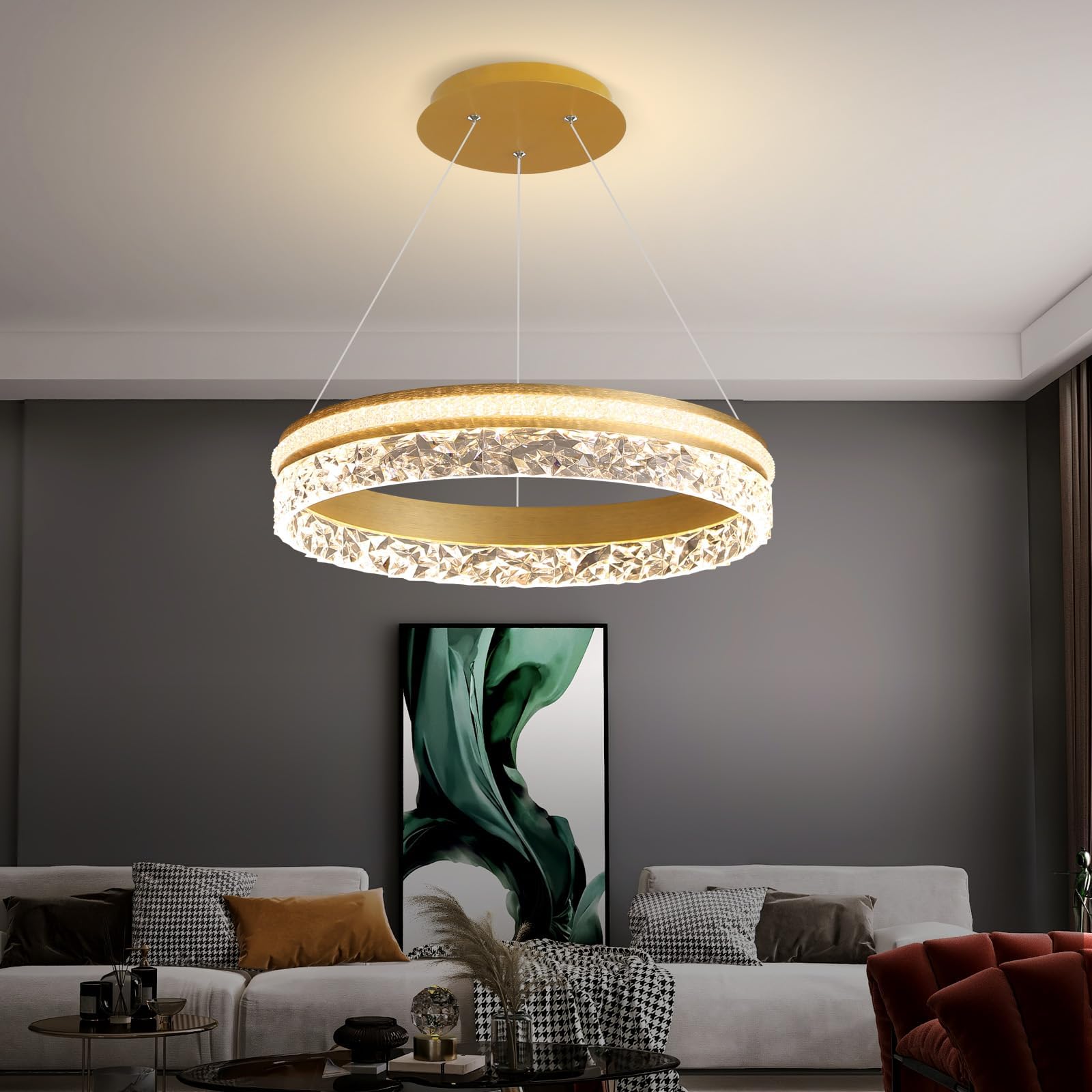 Modern Pendant Lighting White LED Pendant Light for Contemporary Living ...