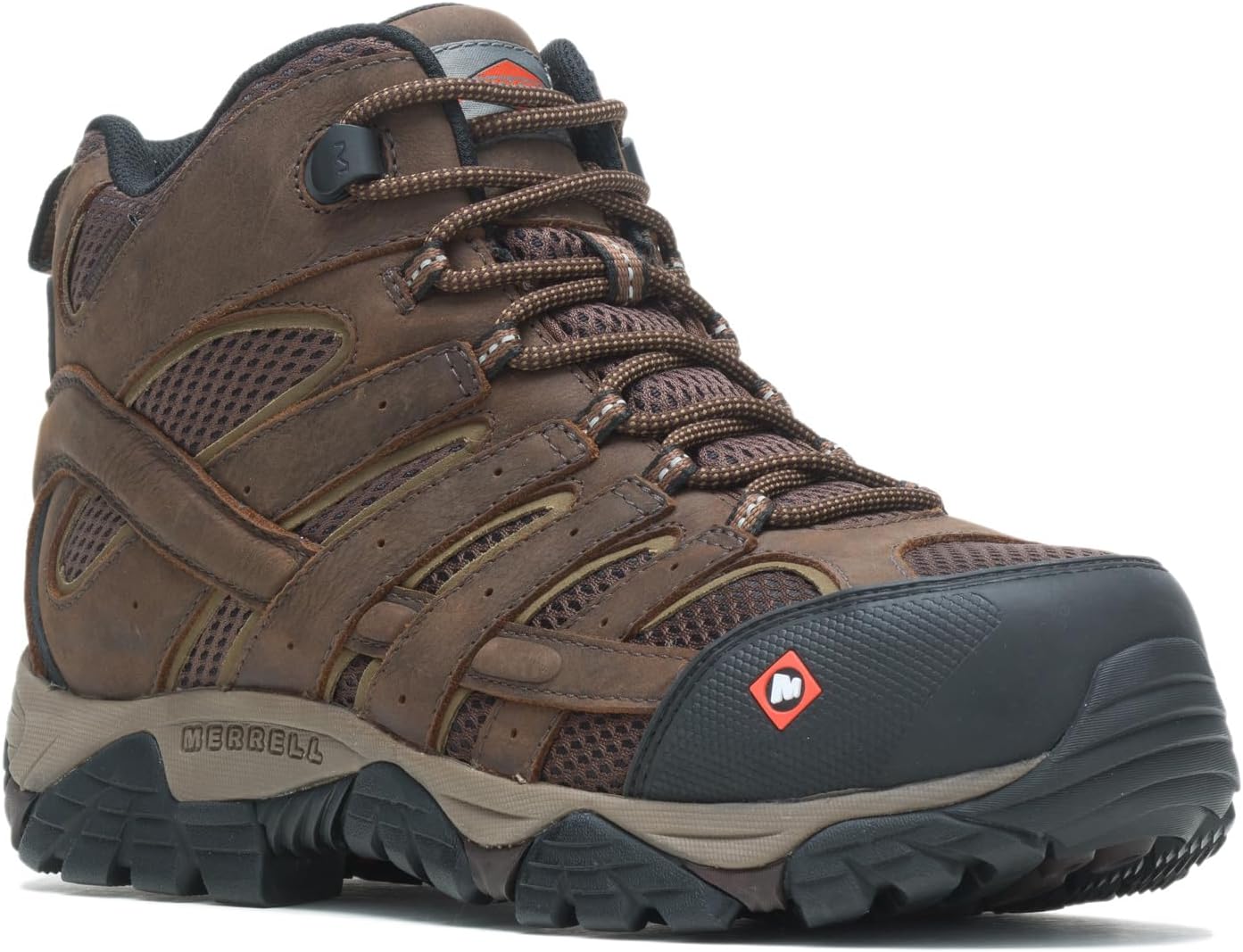 Amazon.com | Merrell Men's, Moab Vertex 2 Mid CF Safety Work Boot ...