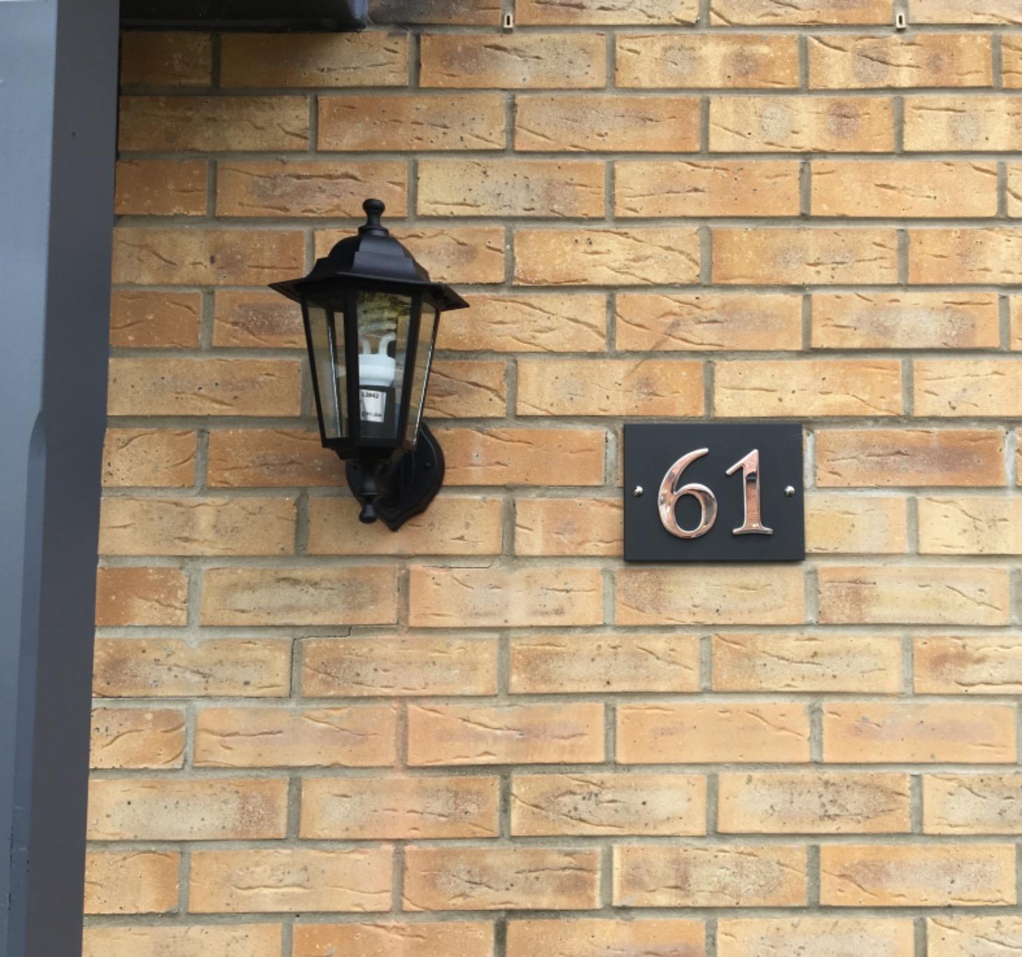 Chrome and Stone House number 200mm x 150mm (8x6 inches) : Amazon.co.uk ...
