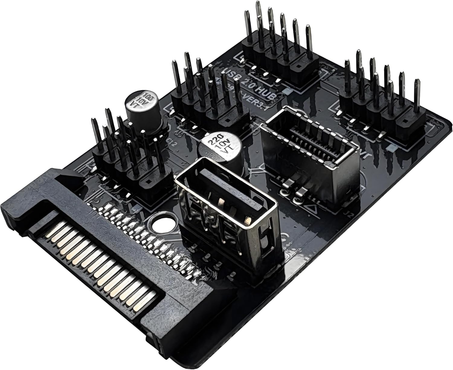 Amazon.com: 5 Ports Internal USB Hub, Motherboard 9pin USB 2.0 Header ...