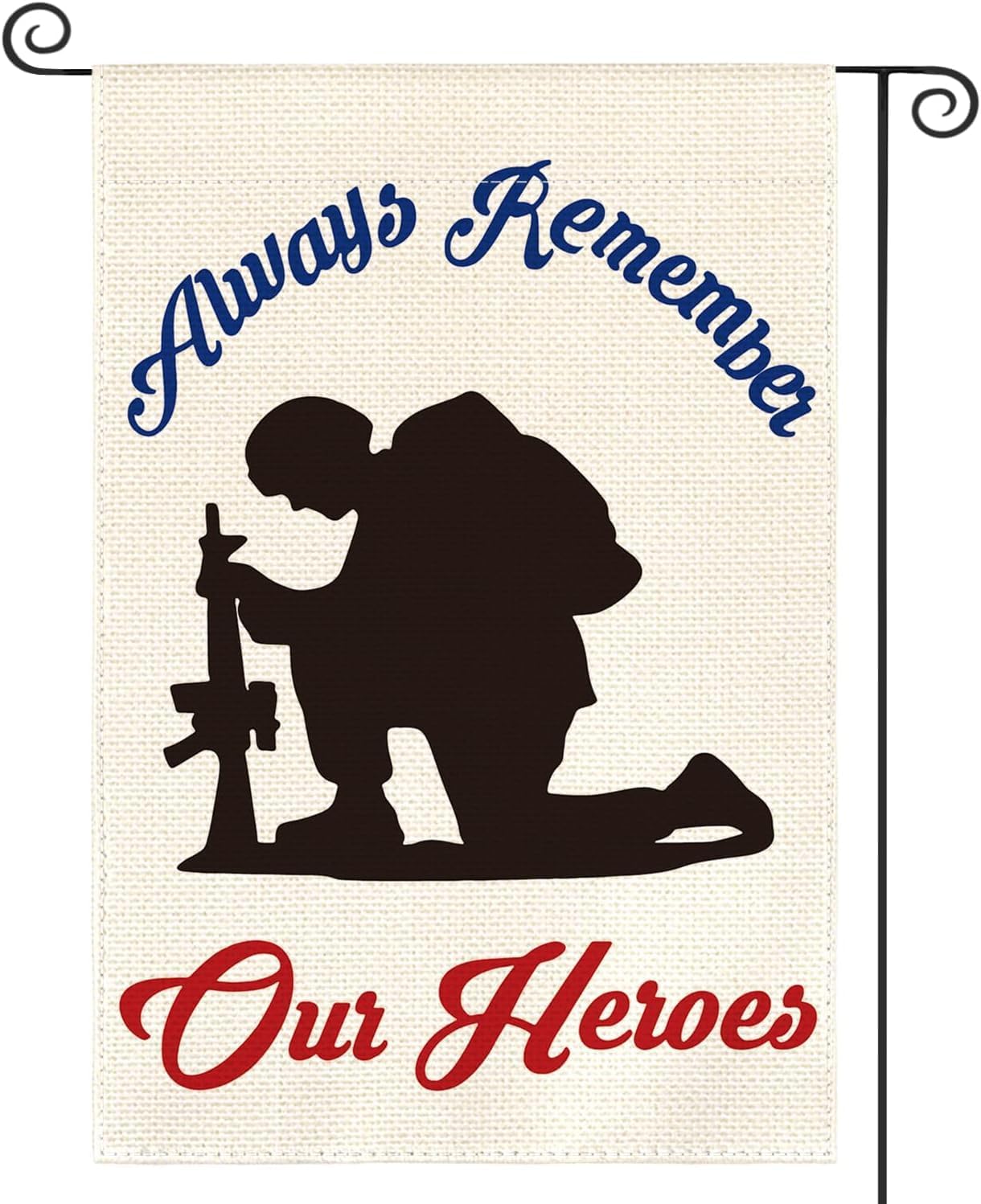 Amazon.com : Always Remember Our Heroes Memorial Day Garden Flag for ...