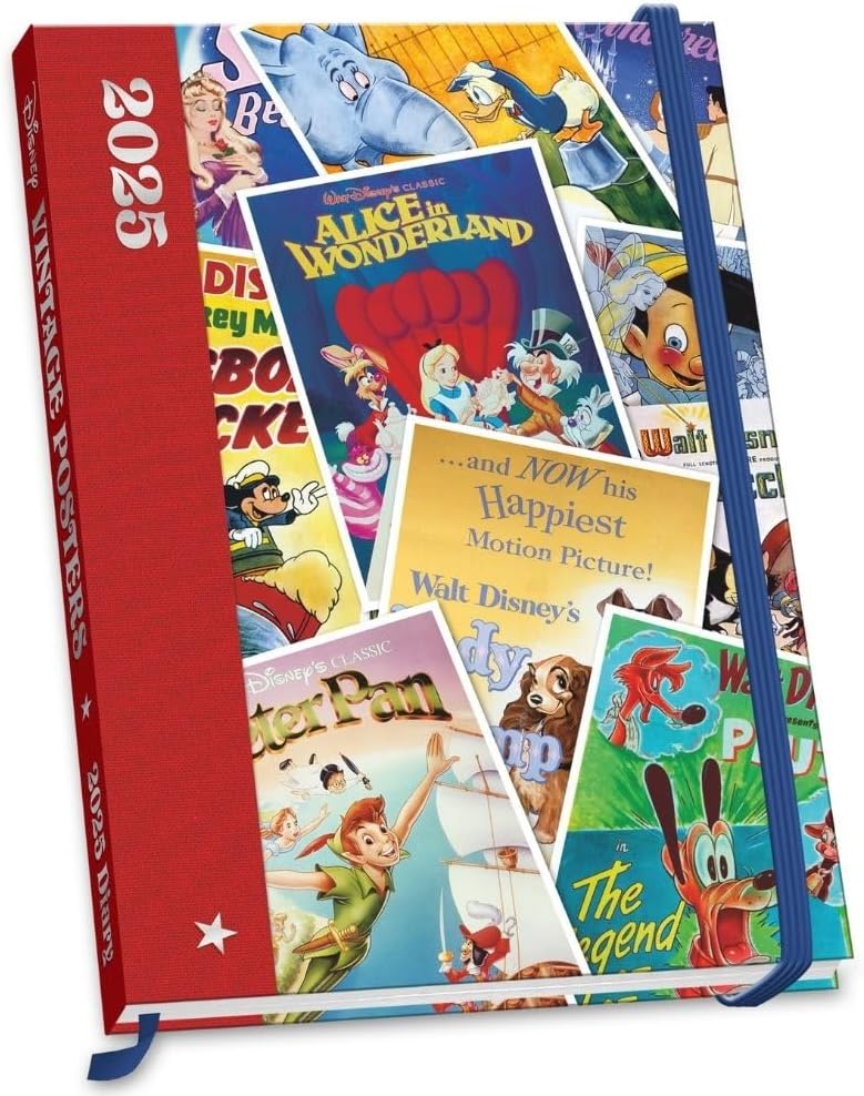 2025 Diary Disney Vintage Posters Week to View A5 Diary Official ...