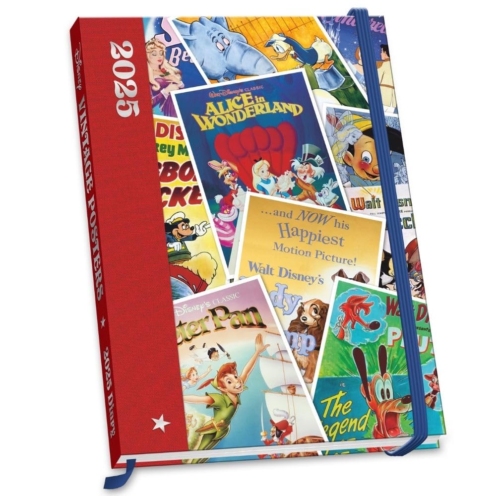 2025 Diary Disney Vintage Posters Week to View A5 Diary Official ...