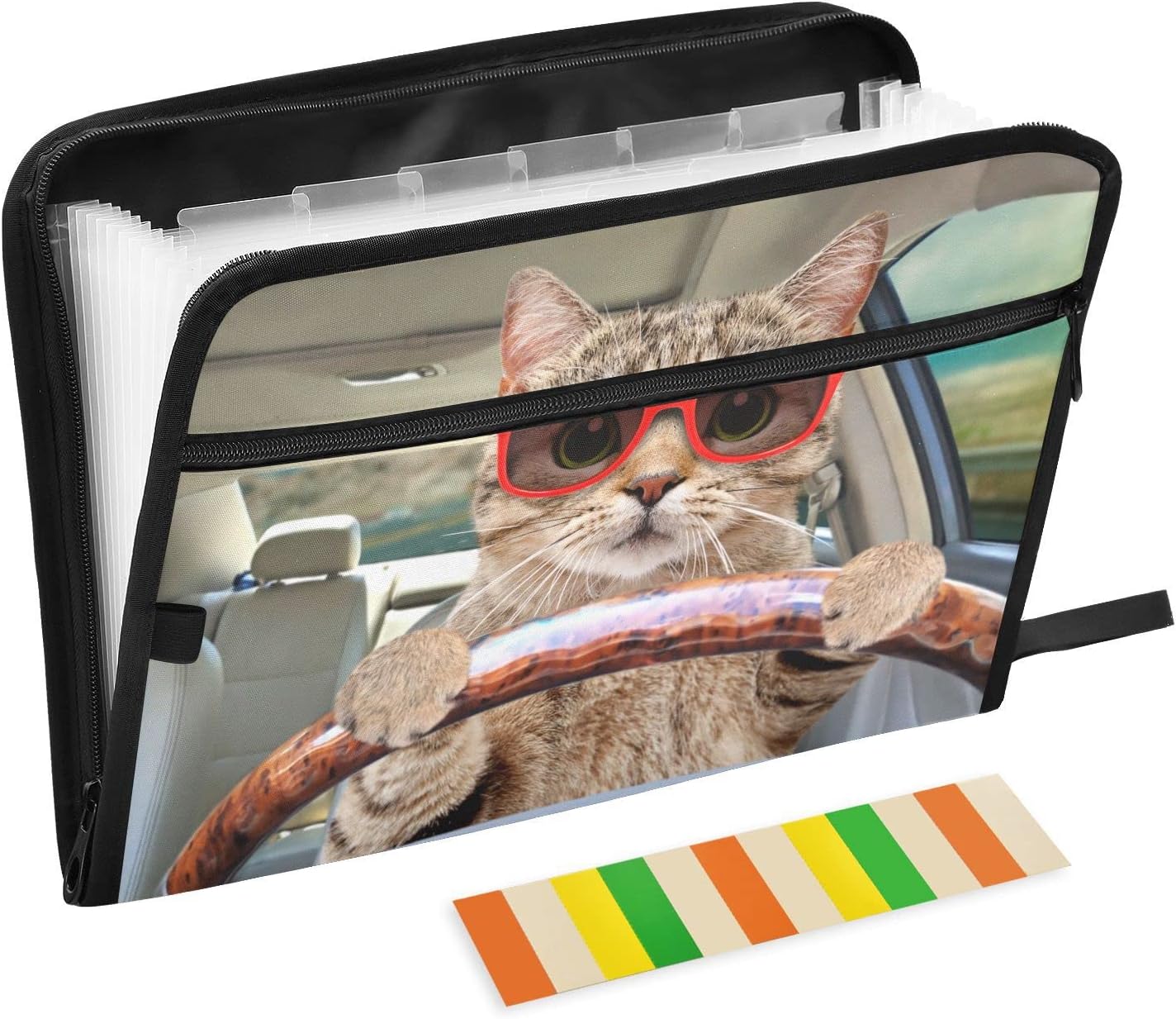 Cat Sunglasses Expanding File Folder for Documents A4 Letter Size ...
