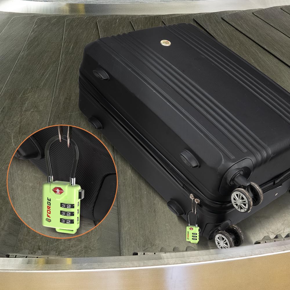 Snapklik.com : TSA Approved Cable Luggage Locks, Re-settable Combination