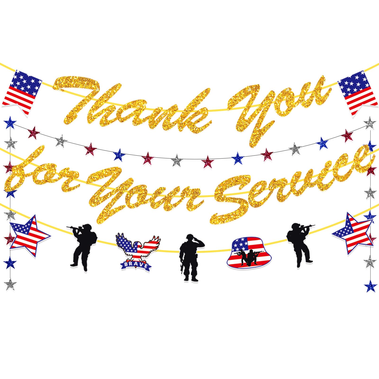 Amazon.com: Veterans Day Banner, Veterans Day Decorations Thank You for ...