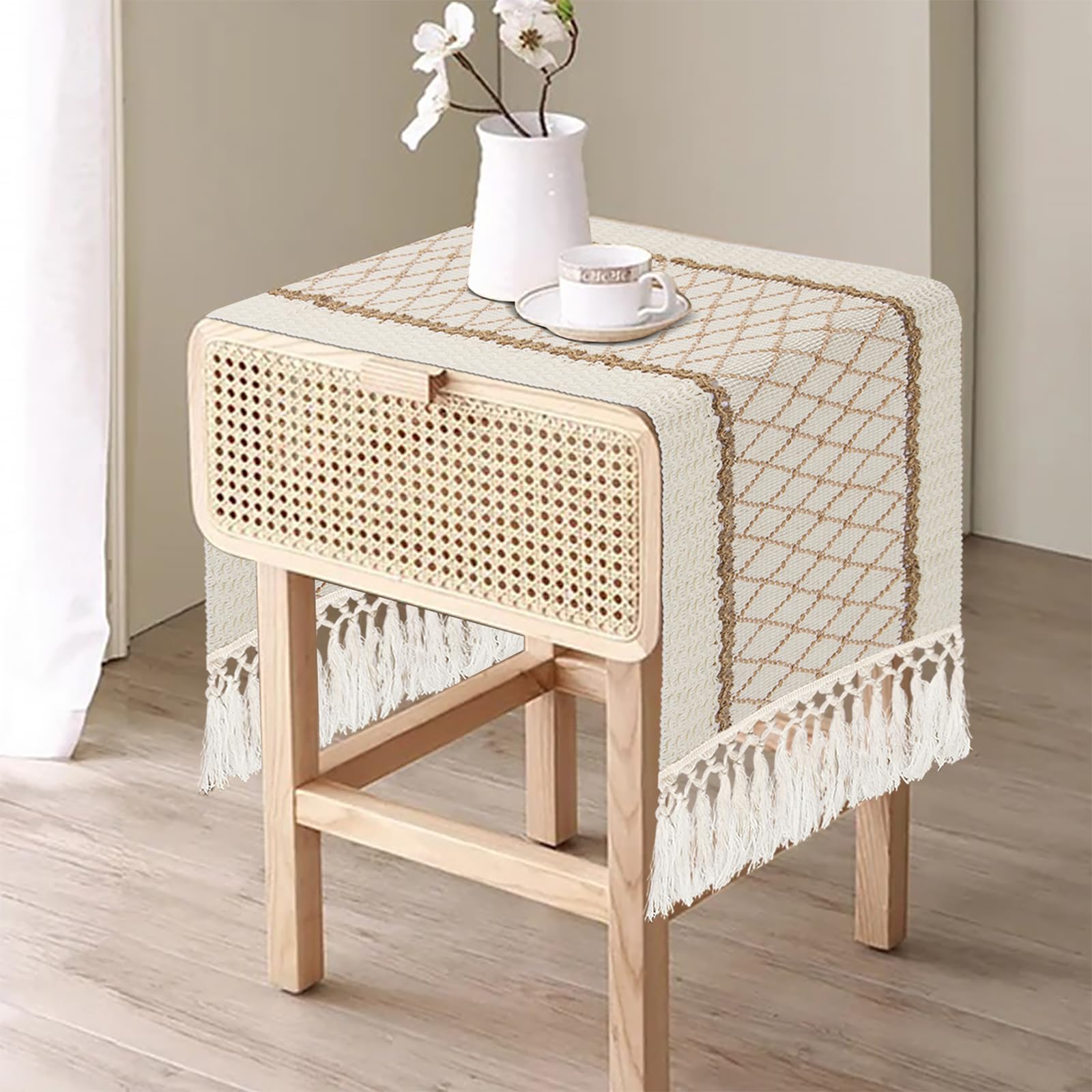 Amazon.com: yuboo Boho Table Runner, Rustic Farmhouse Table Runners ...