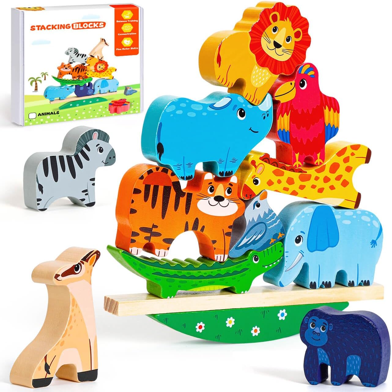 Amazon.com: iValea Montessori Toys for 2 3 4 Year Old Boy Gifts, Wooden ...