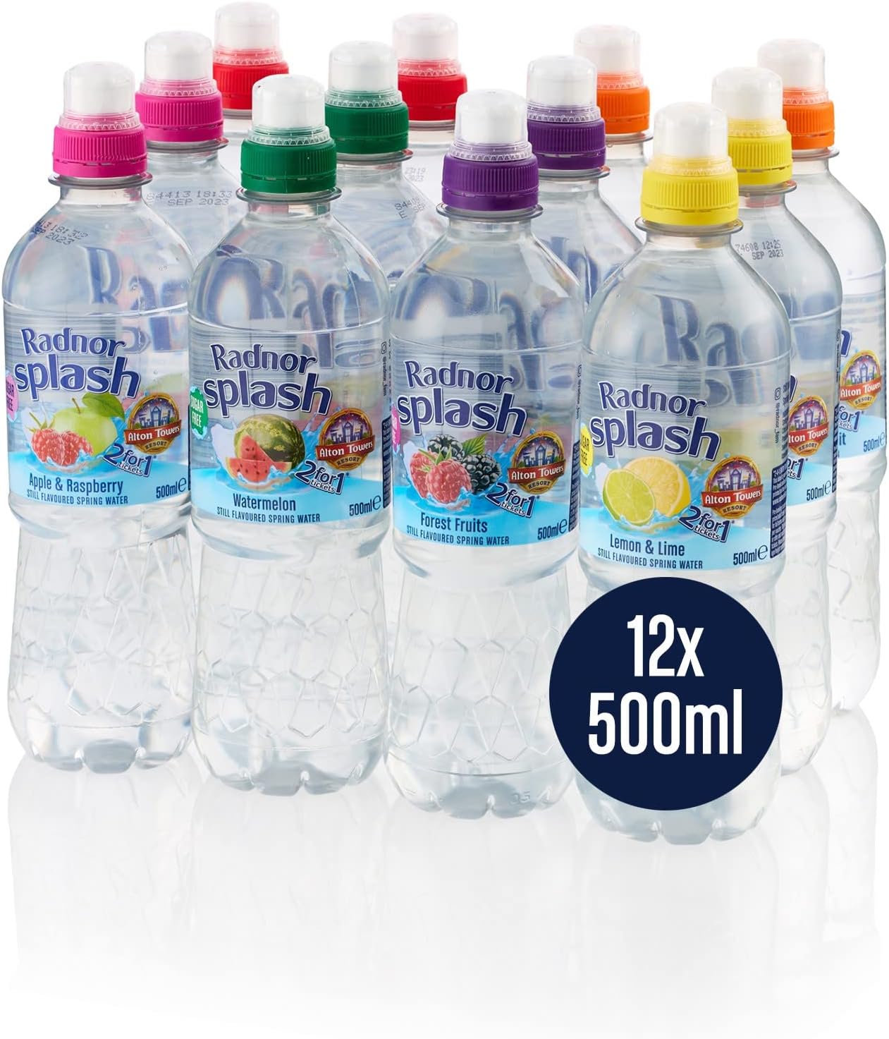 Radnor Splash Flavoured Still Water SUGAR FREE mixed case 12 x 500ml ...