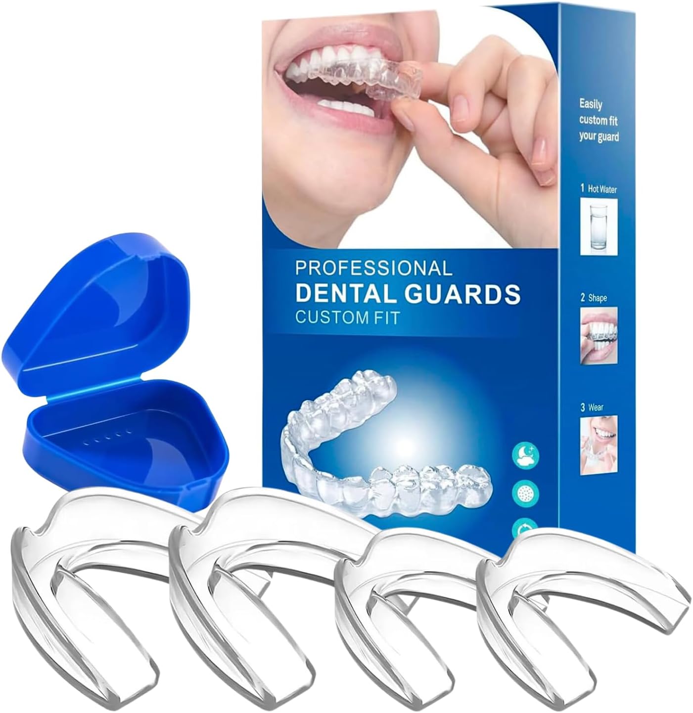 Knirscherschiene Für Nacht, Zahnschiene Mundschutz Set 4 Stück ...