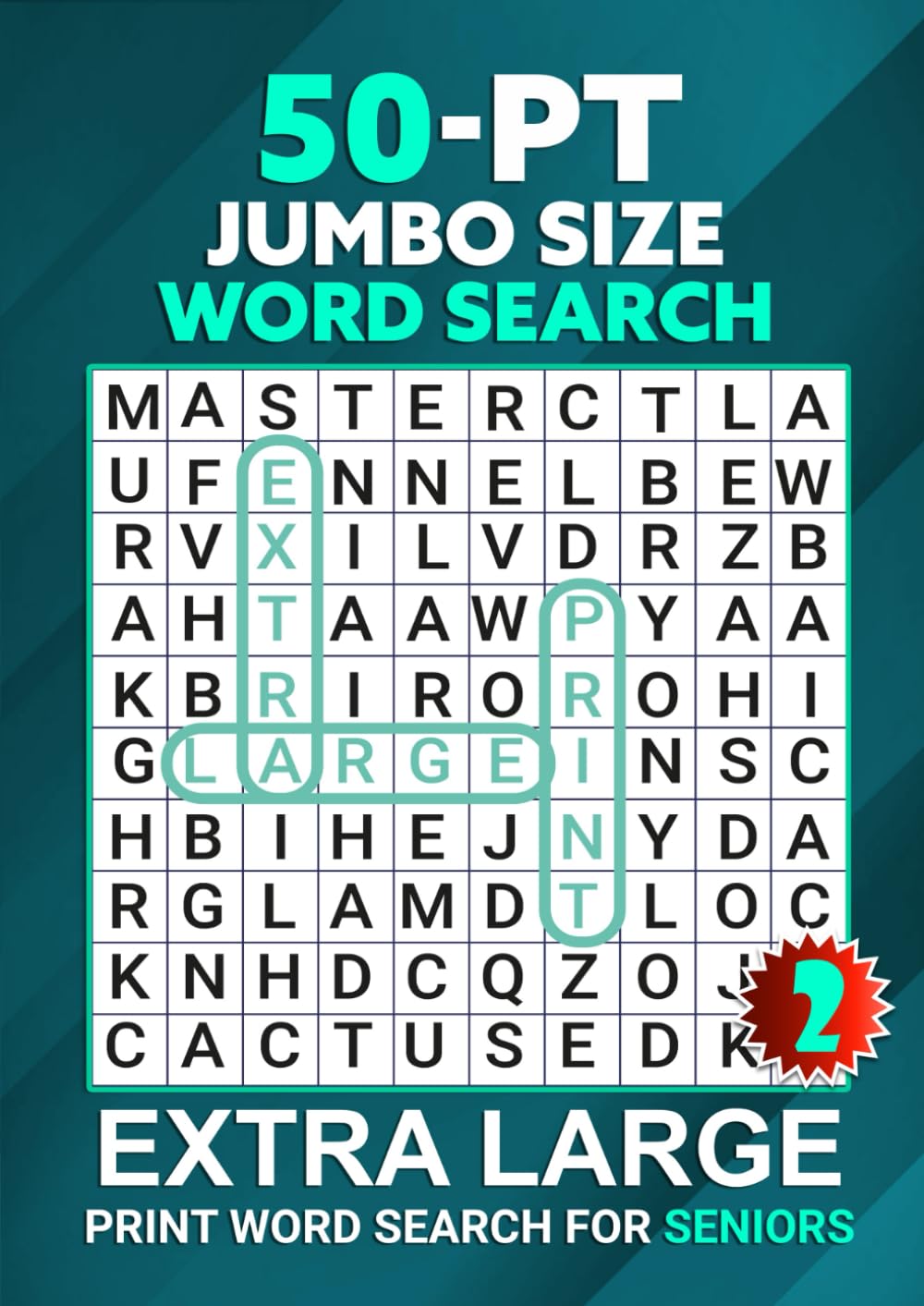 50-PT Jumbo Size Word Search: Extra Large Print Word Search for Seniors ...