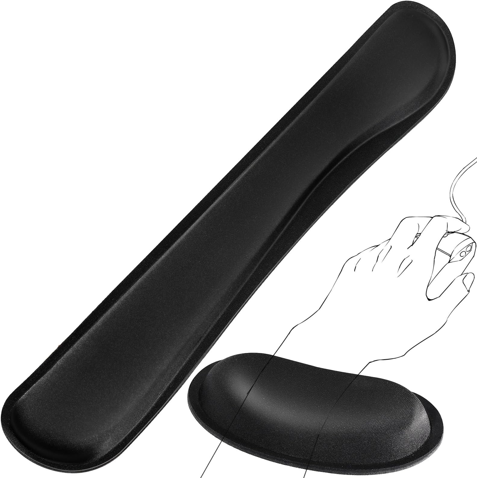 Amazon.com : Upgrade Enlarge Silky and Superfine Fabric Gel Memory Foam ...