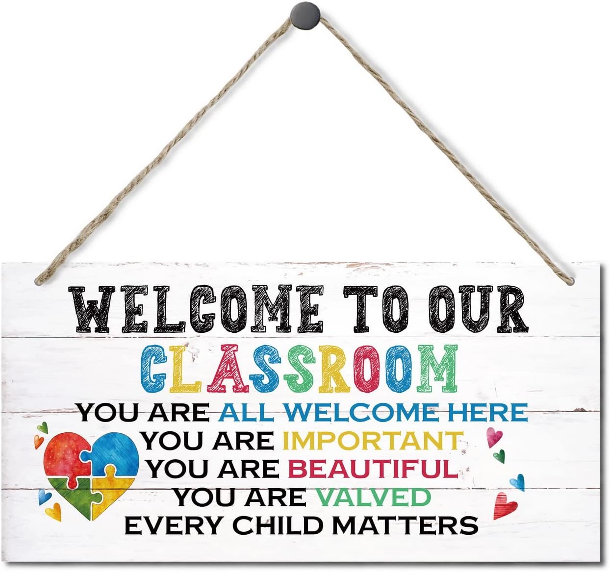 Amazon.com : Welcome to Our Classroom Decor Sign, You Are All Welcome ...