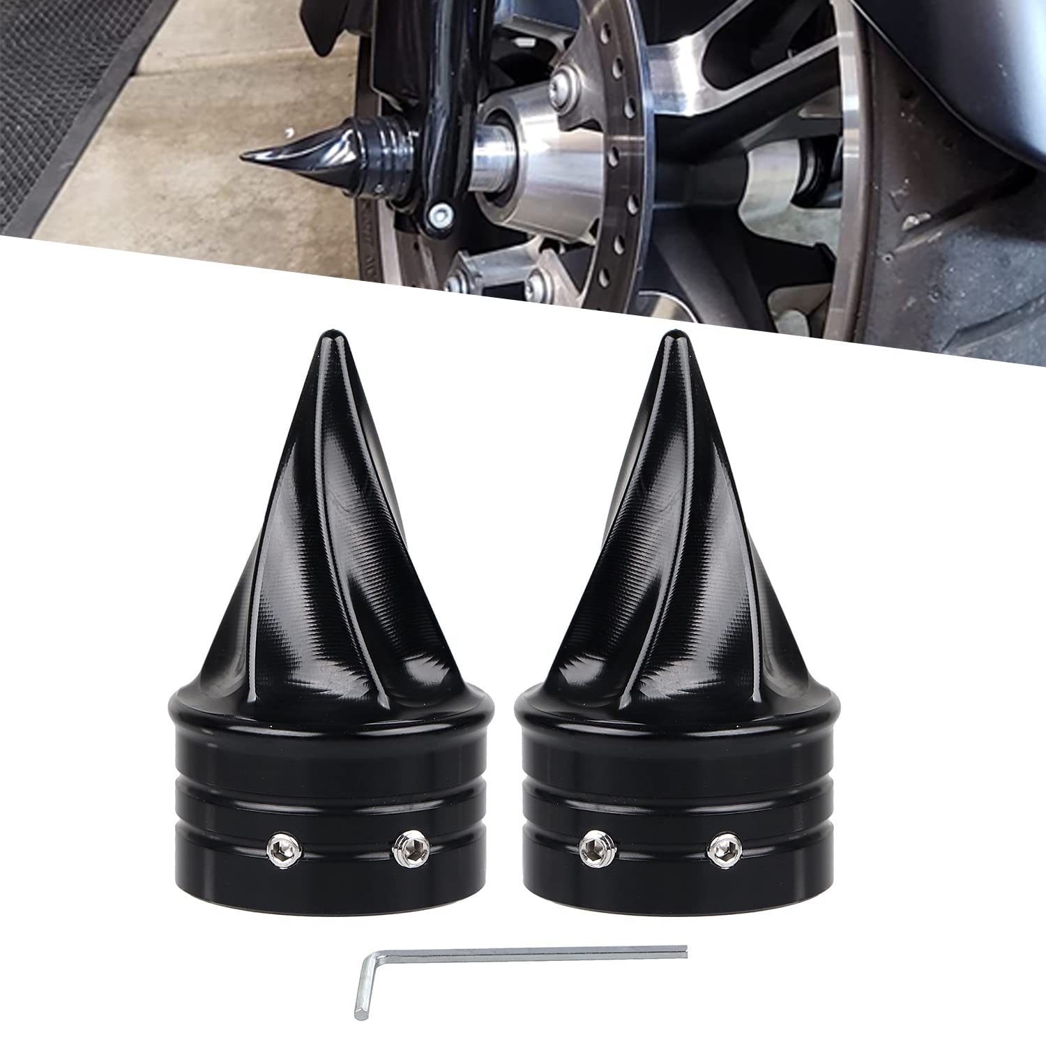 Harley Front Axle Nut Covers Kuryakyn Twisted Axle Nut Covers Fits 1984 ...